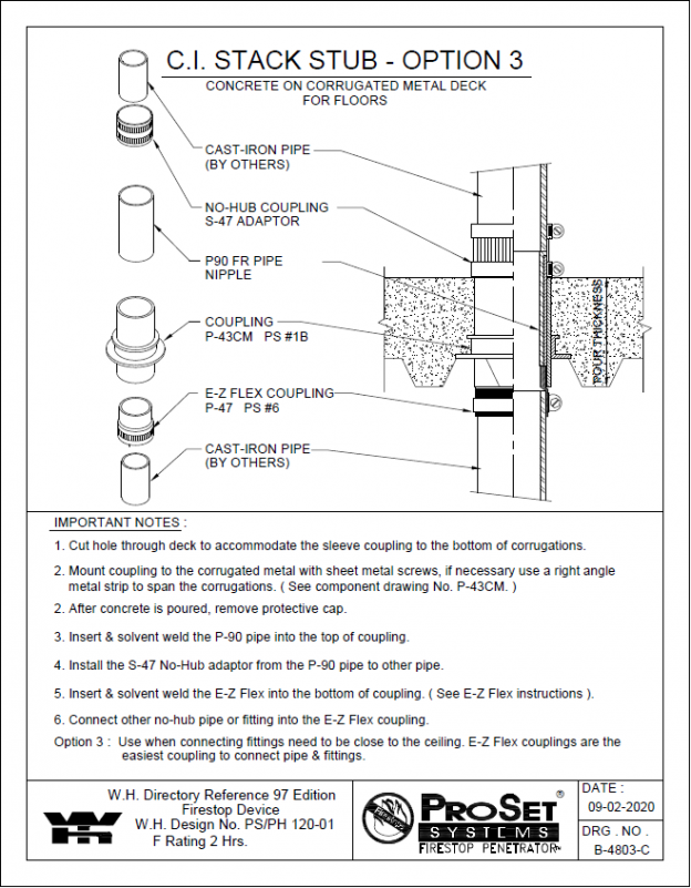 » B-4803-C ~ C.I. Stack Stub for Corrugated Metal DeckProVent ...