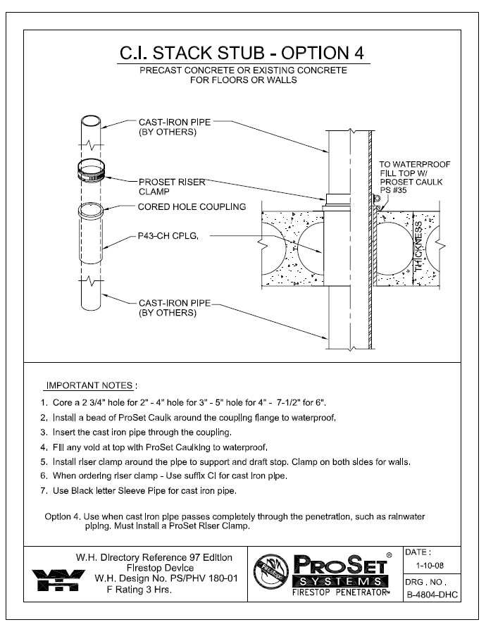 » B-4804-DHC ~ C.I. Stack Stub Precast or Existing ConcreteProVent ...
