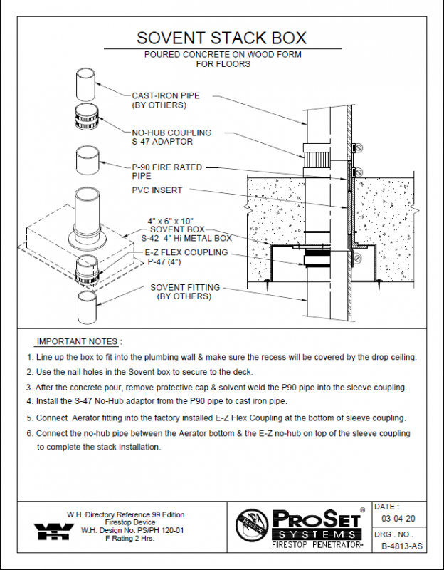 » B-4813-AS ~ Sovent Stack Box got Concrete on Wood FormProVent ...